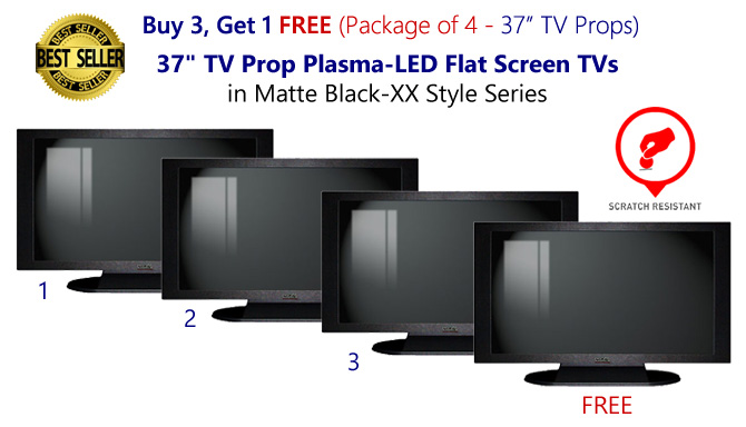 Buy 3 Get 1 Free Fake 37 Inch TV Props in Matte Black--Best Seller ...