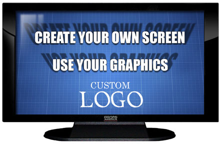 47" TV Prop Plasma-LED Flat Screen TV in Gloss Black on Matte Black ...