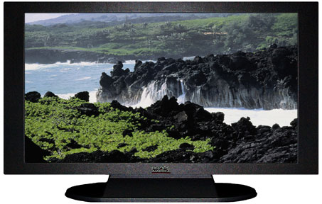 32" TV Prop - Fake Flat Screen 32" Plasma TV Prop with Waves against ...